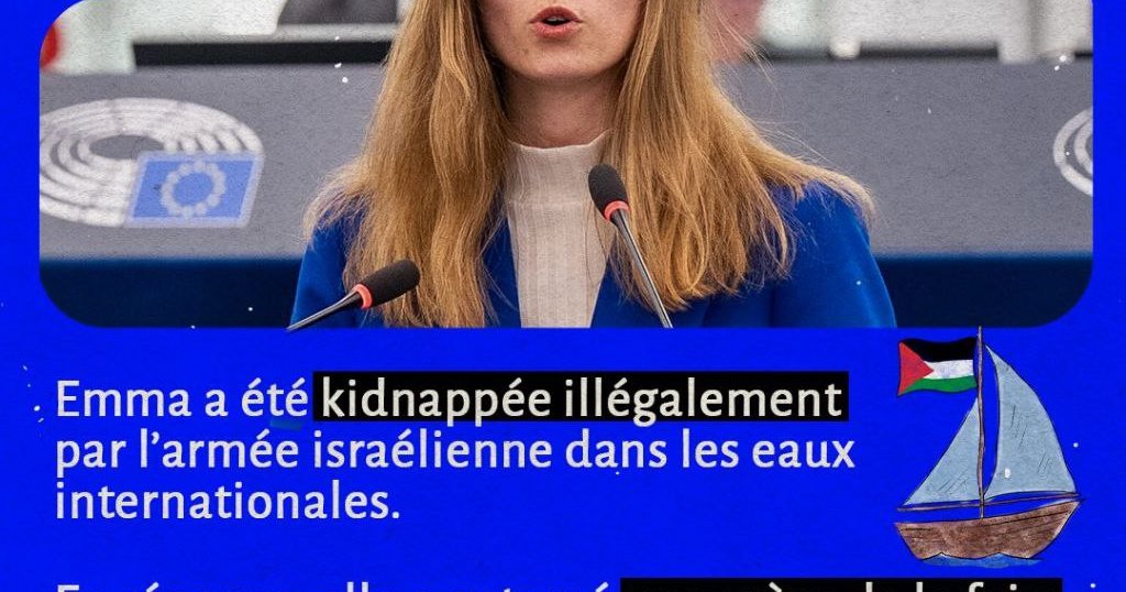 La députée insoumise Emma Fourreau, retenue par Israël, a entamé une ...